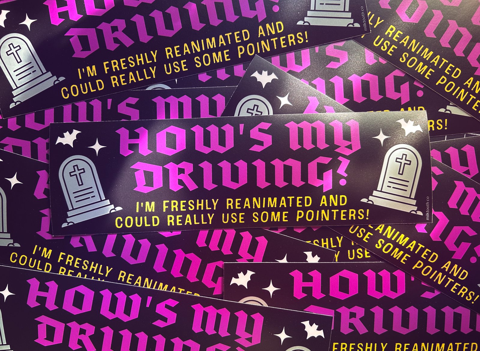 HOW’S MY DRIVING? Bumper Sticker | milktooth co