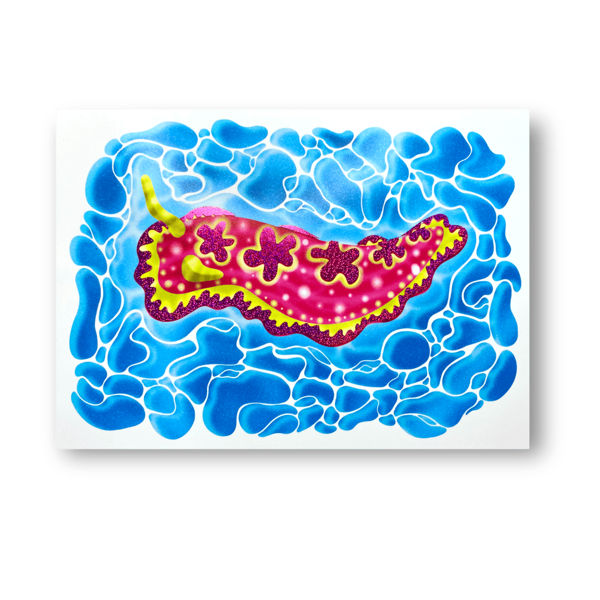Glitter Foil Sea Slug Print | Shrug Studio