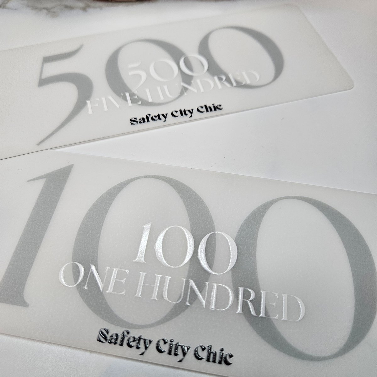 Money Placeholders in White 3d | Safety City Chic