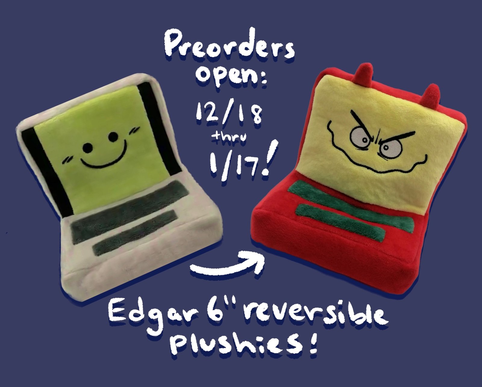 Edgar the Computer! 6” REVERSIBLE PLUSH! | Twilight Palms
