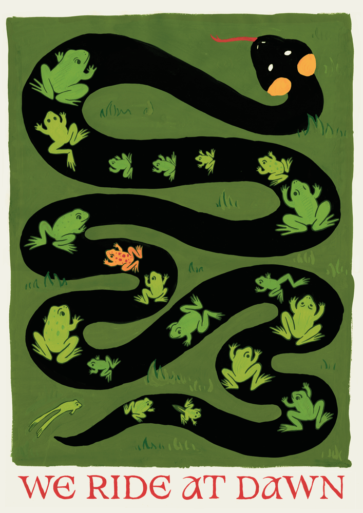 A3 We ride at dawn poster | kantastudio