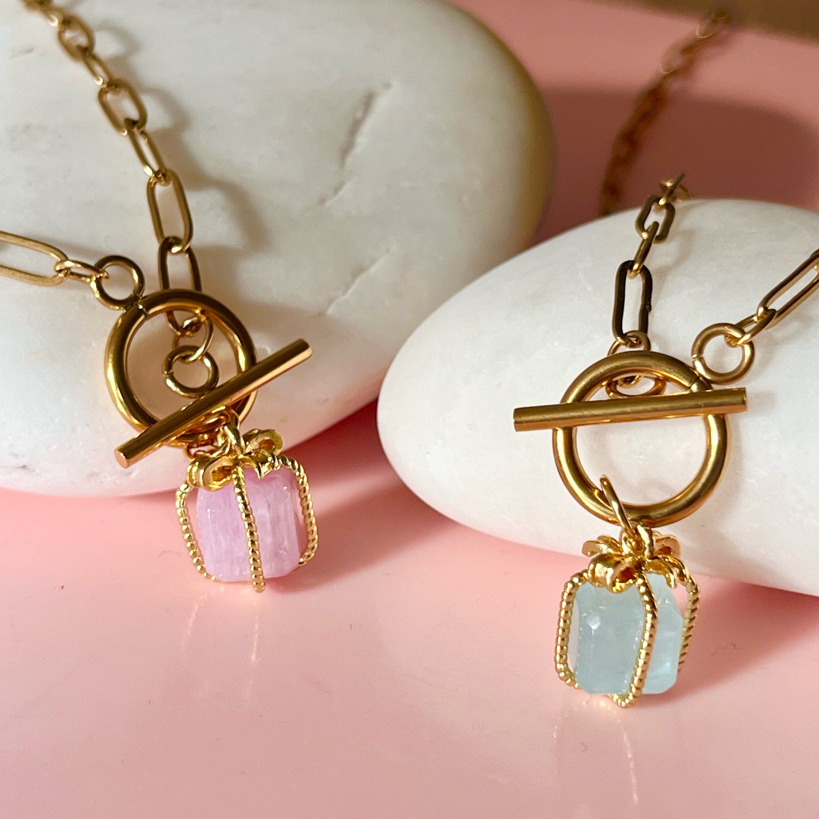 Little Quartz Present on a Paperclip chain / Penny Foggo