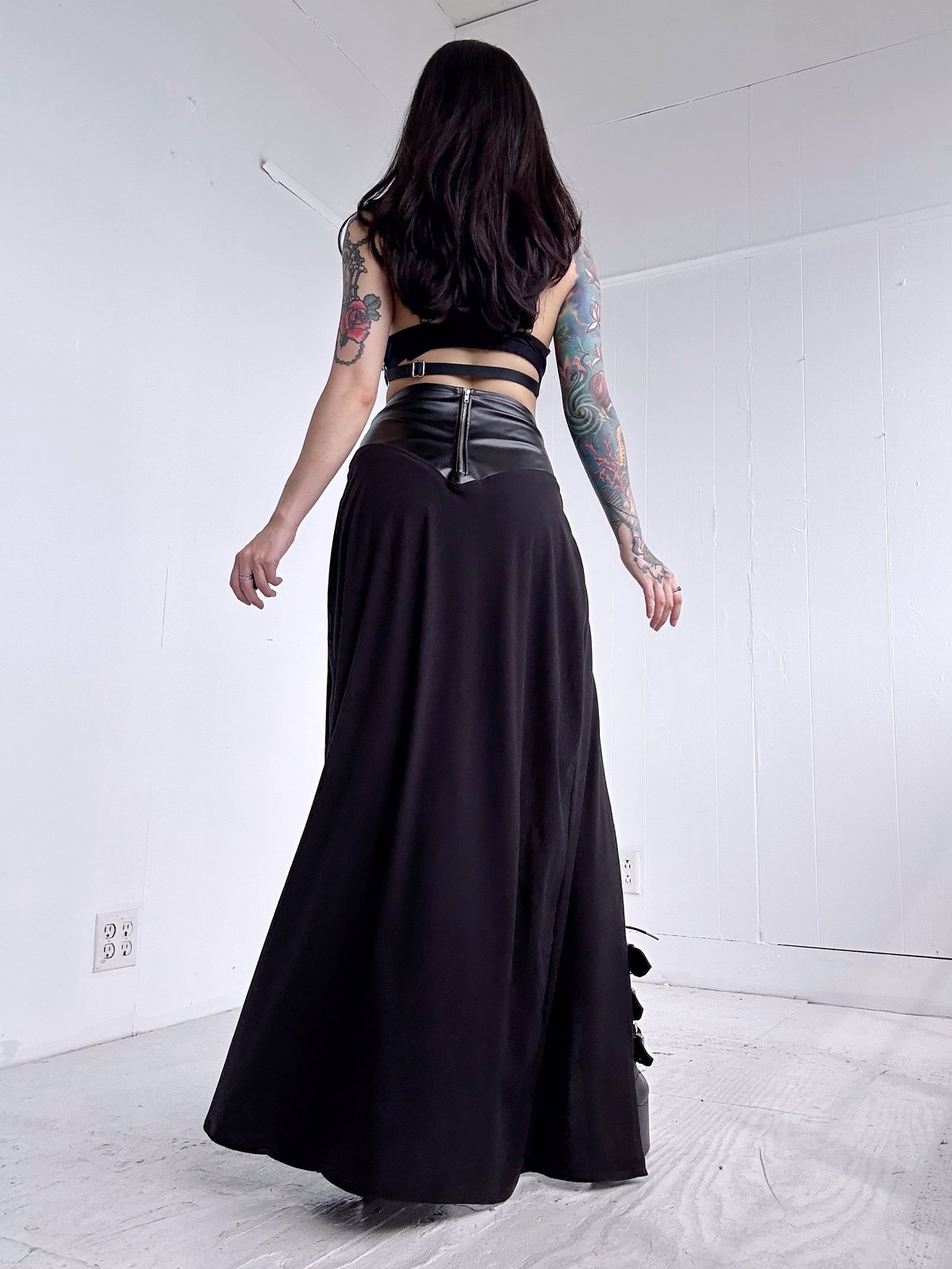 Pleather Croc Maxi Skirt (made to order) | MELANOIR Pleather Croc Maxi Skirt (made to order) | MELANOIR