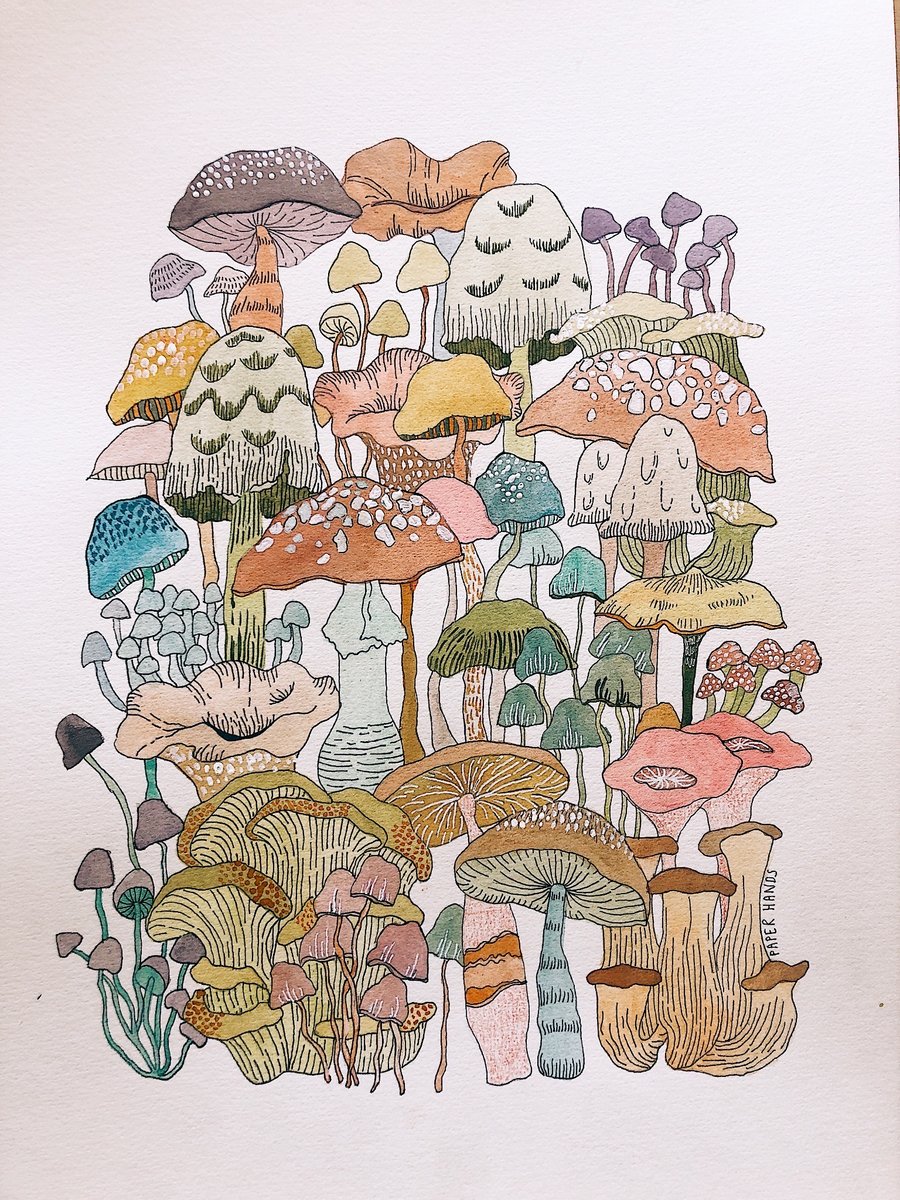 ‘Fun-gi’ Art Print | Paper Hands