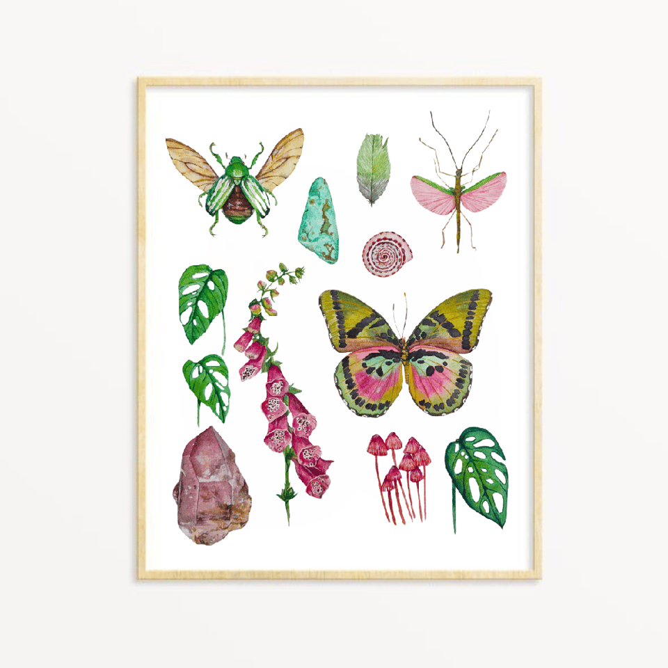 Gemini Nature Chart PRINT | Nussay Watercolor