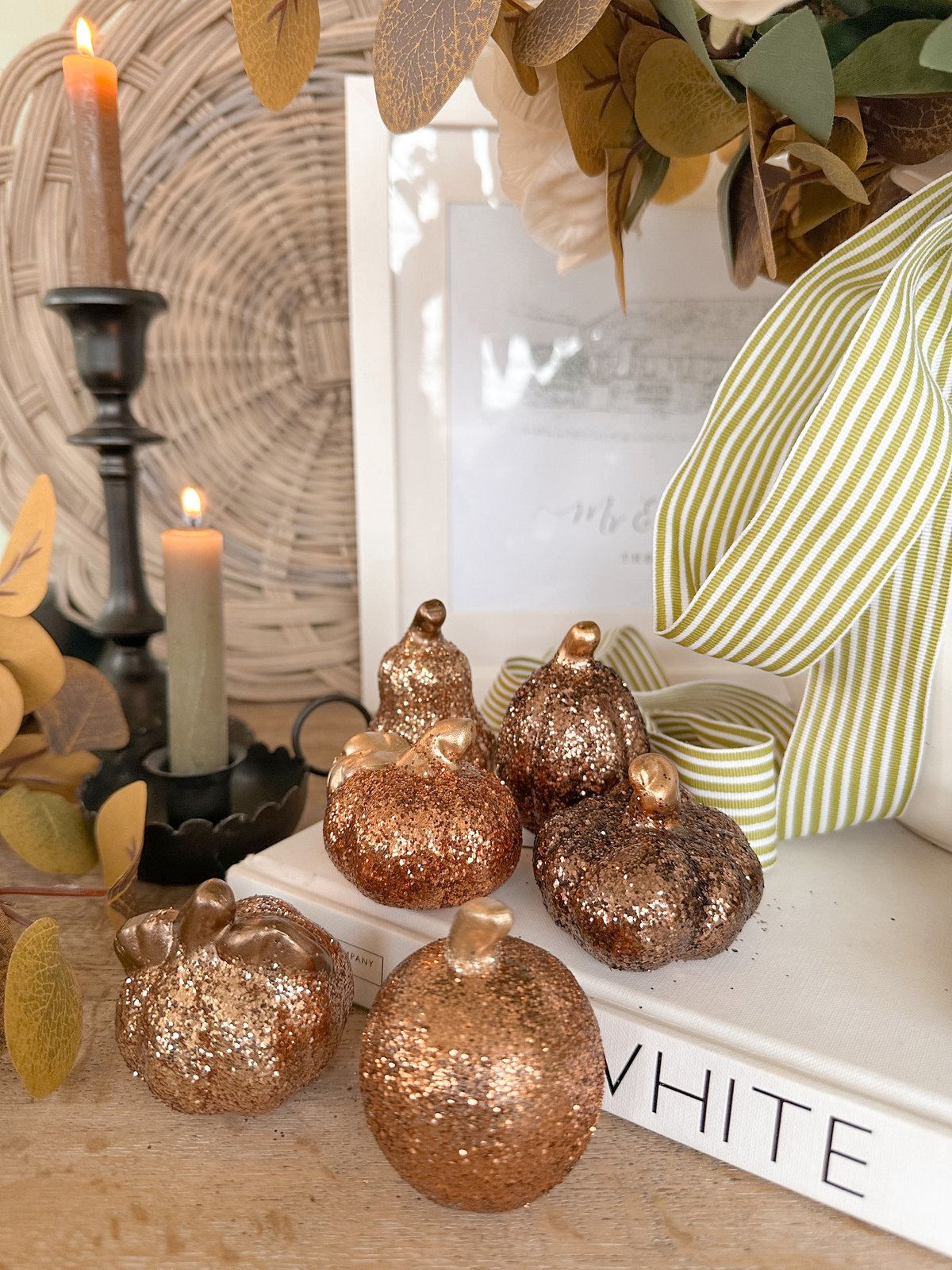 SALE!Amber Glitter Pumpkins ( Set of 6 ) | With Love Abigailx