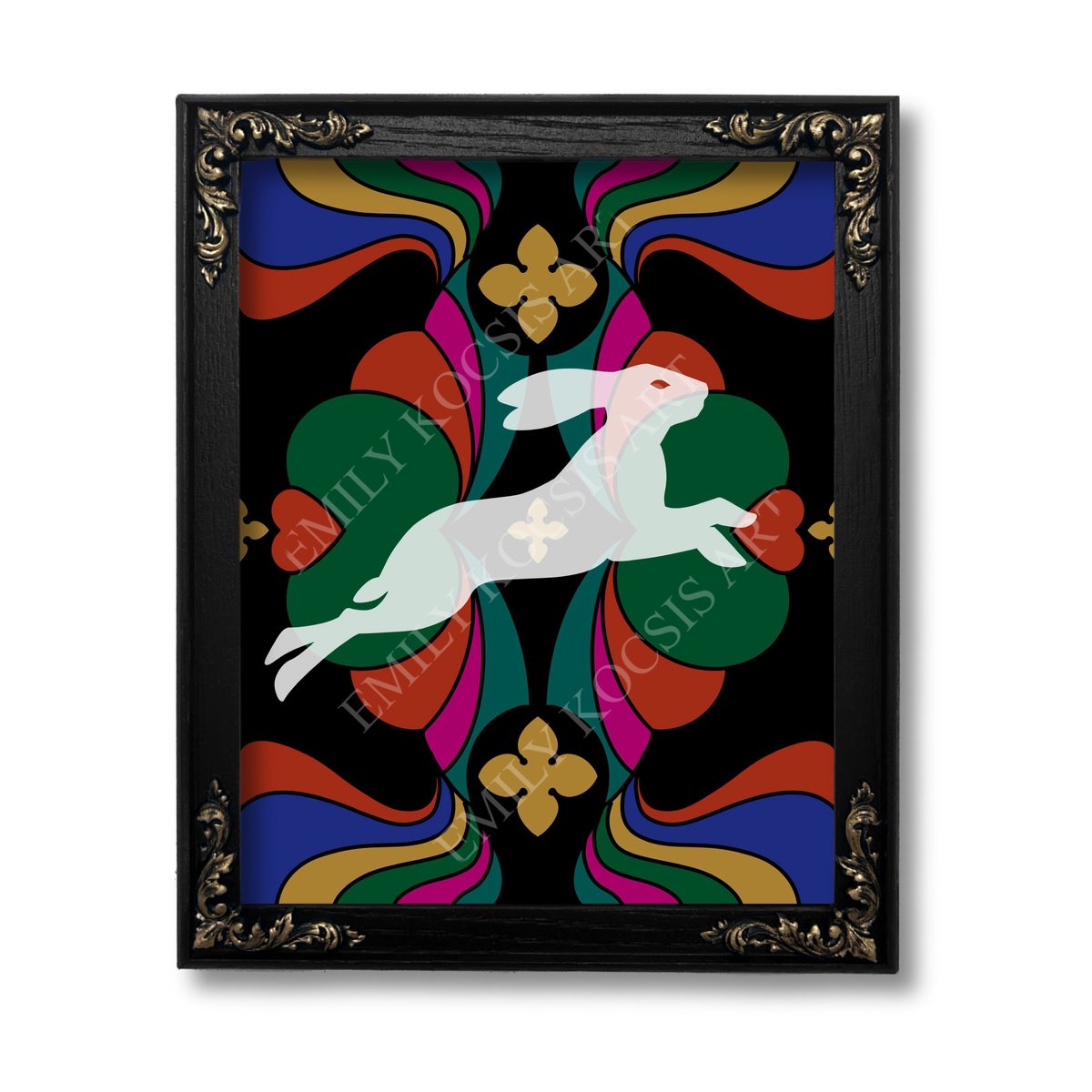 Original Art Print // ‘Go Ask Alice’ Dark Fantasy Psychedelic White ...