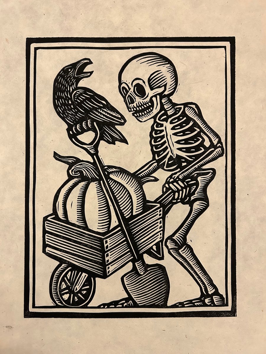 Pumpkin Cart Block Print | Brian Reedy