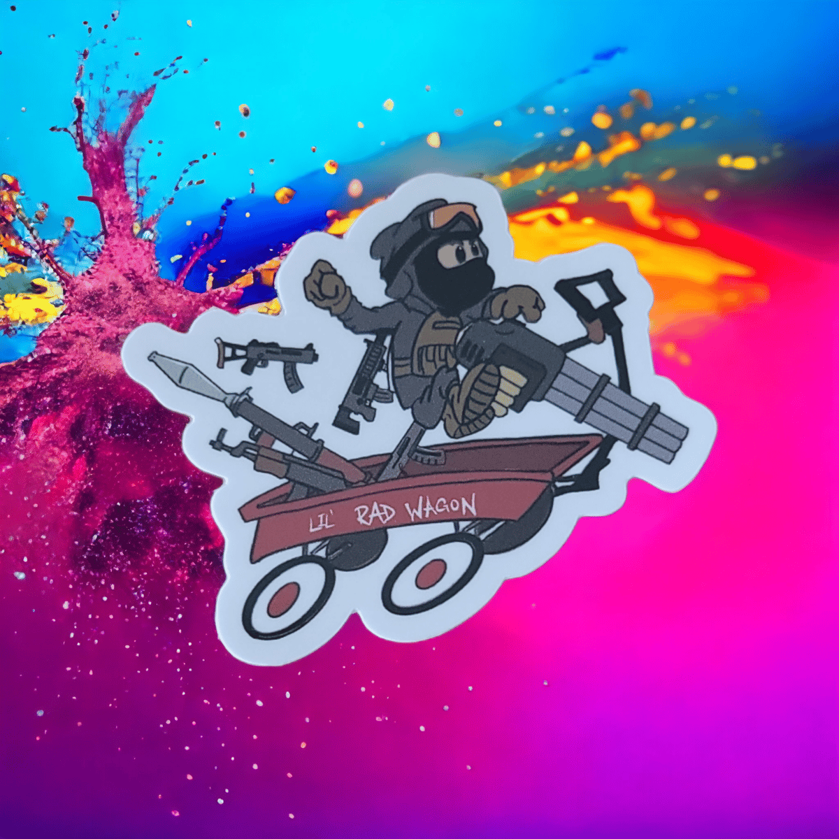 325. Lil Rad Wagon Sticker | Gun Slaps