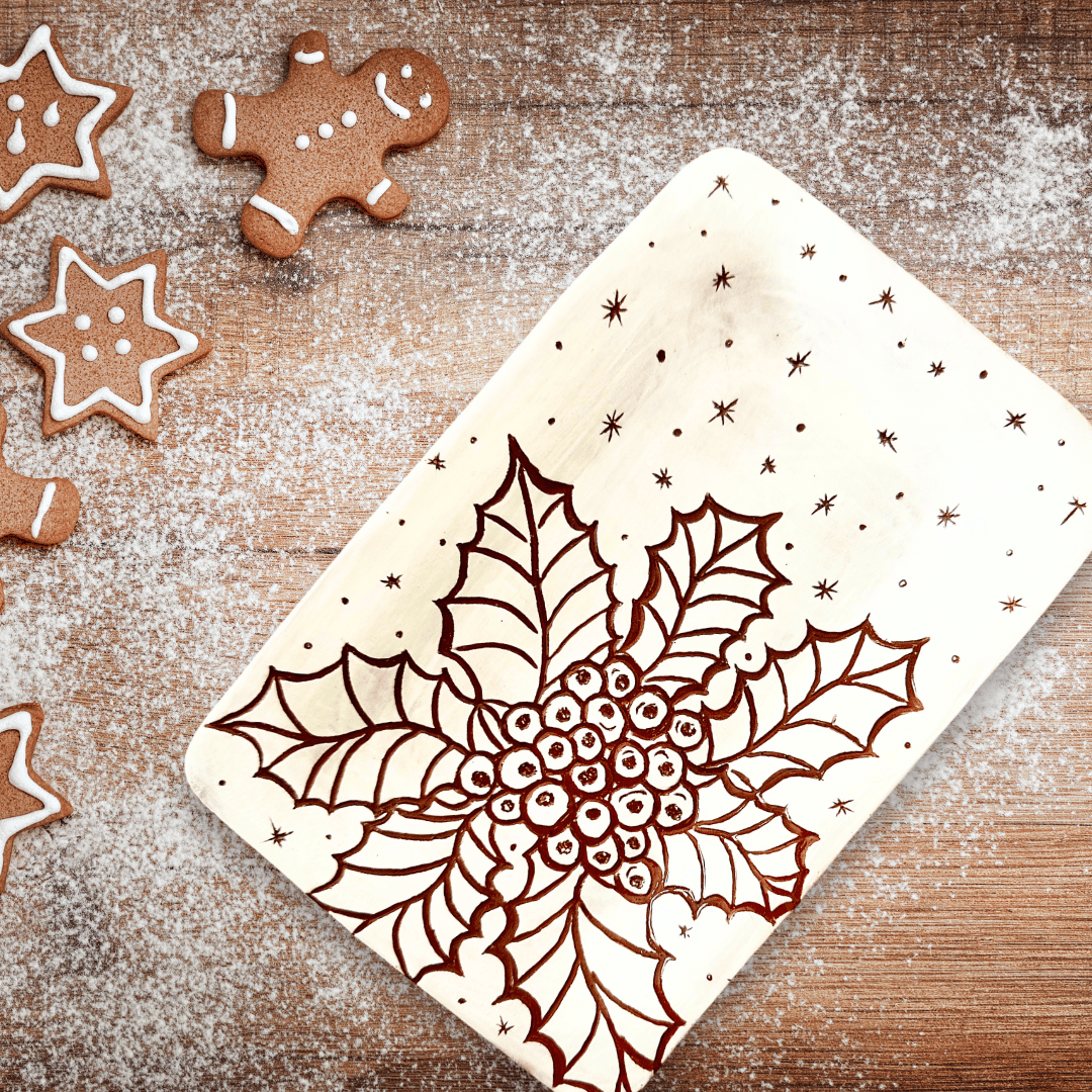 Bespoke Christmas Biscuit Plate | Novice Ceramics