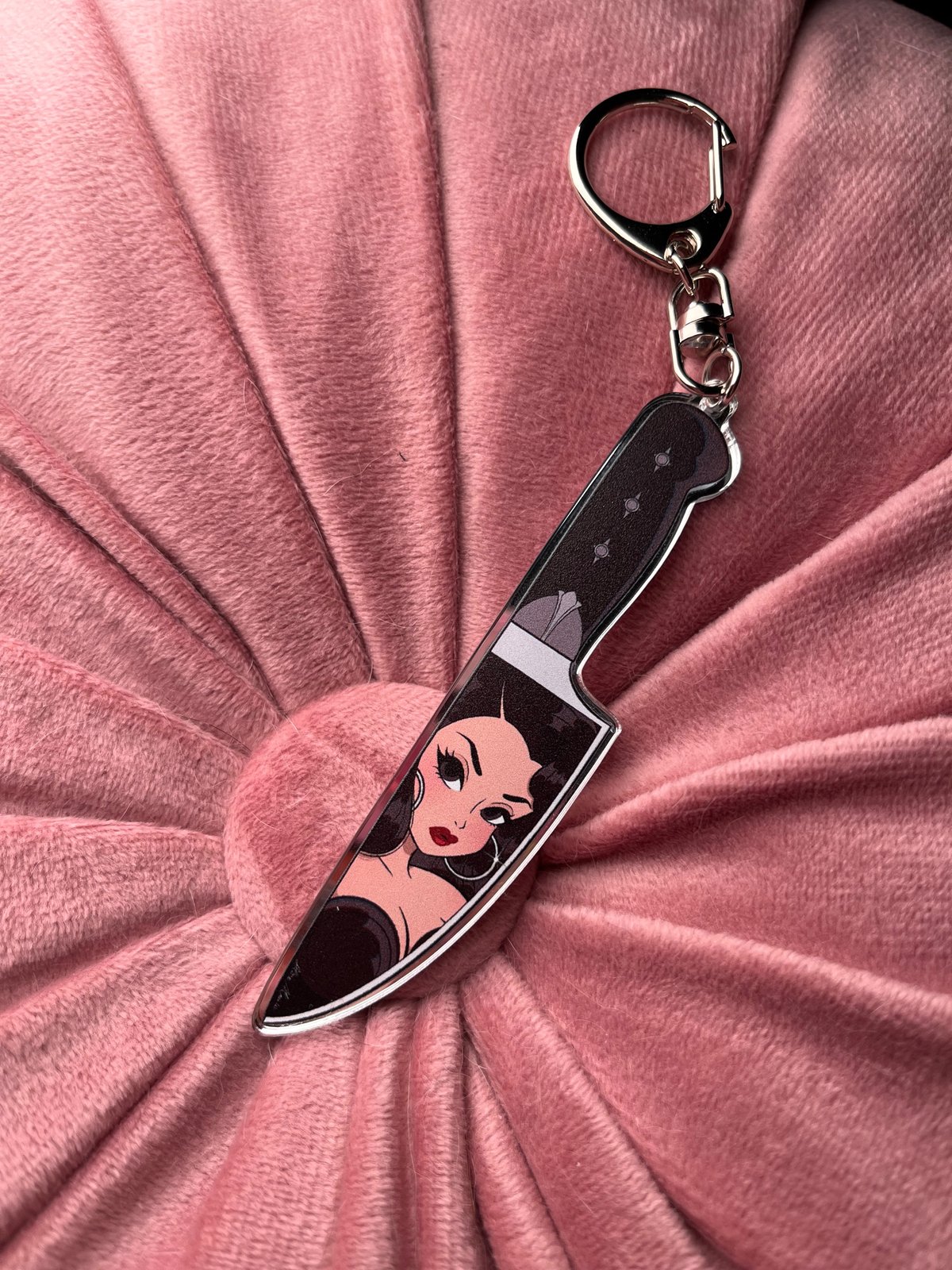 The Vixen knife mirror keychain | Art By Miss Alice Meow