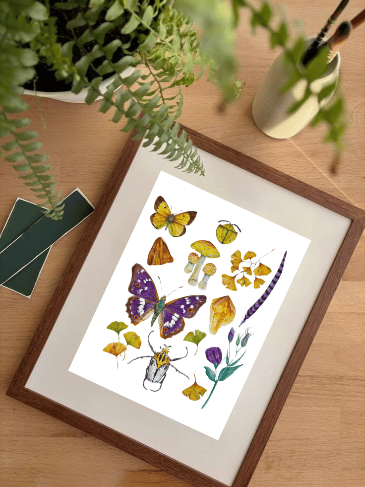 Gemini Nature Chart PRINT | Nussay Watercolor