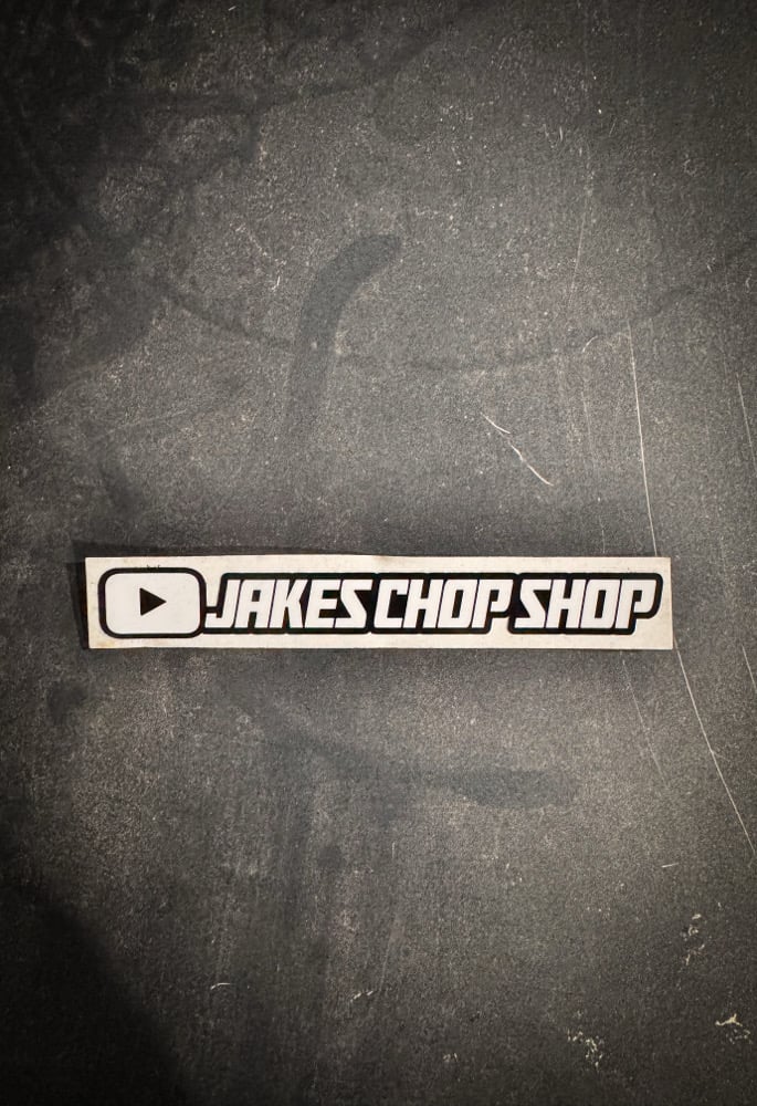 Jakes Chop Shop Block sticker (small) | Jakeschopshop