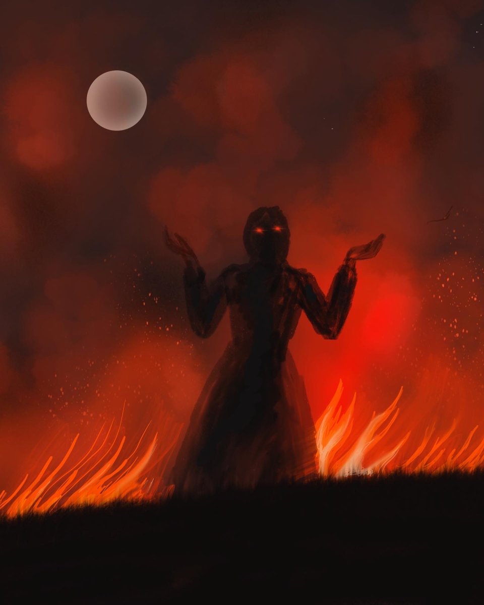 Fire Widow Print Warm Shape