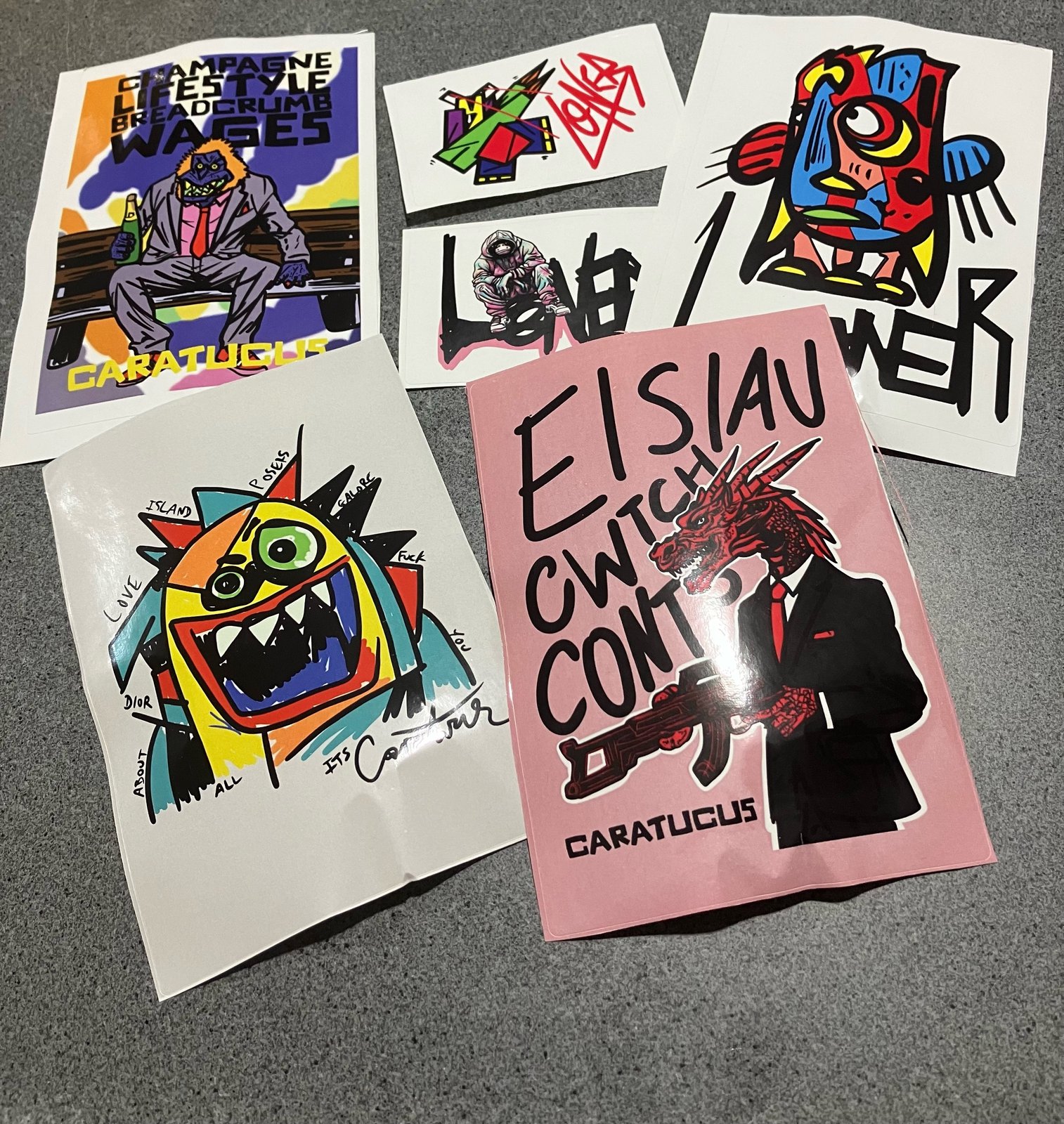 Caratucus x Loner Sticker pack (6 stickers) | Caratucus
