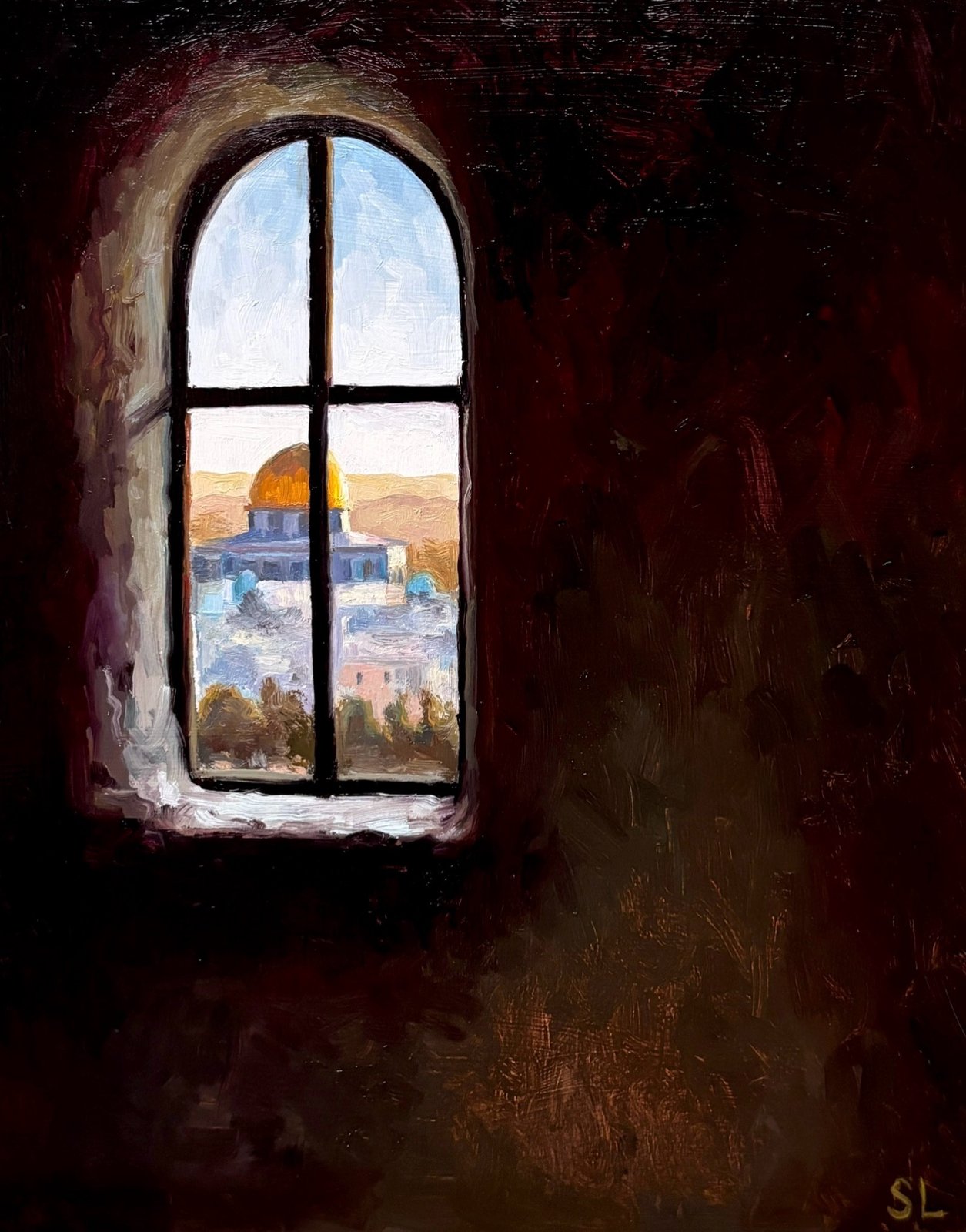 Through the Window original oil painting | Safia Latif