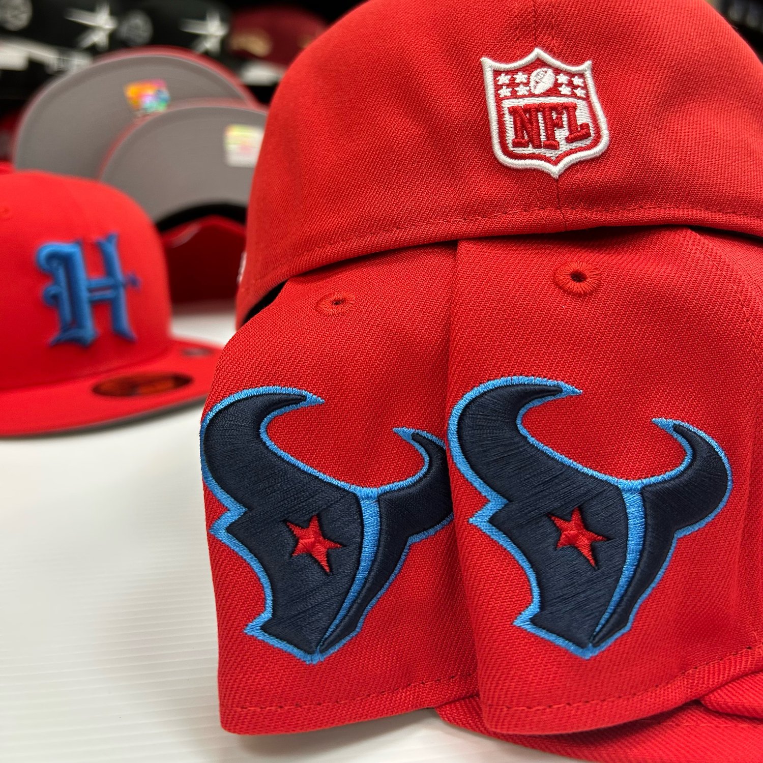 New Era 59Fifty Front Door Red Texans | Bigg City Cap Zone