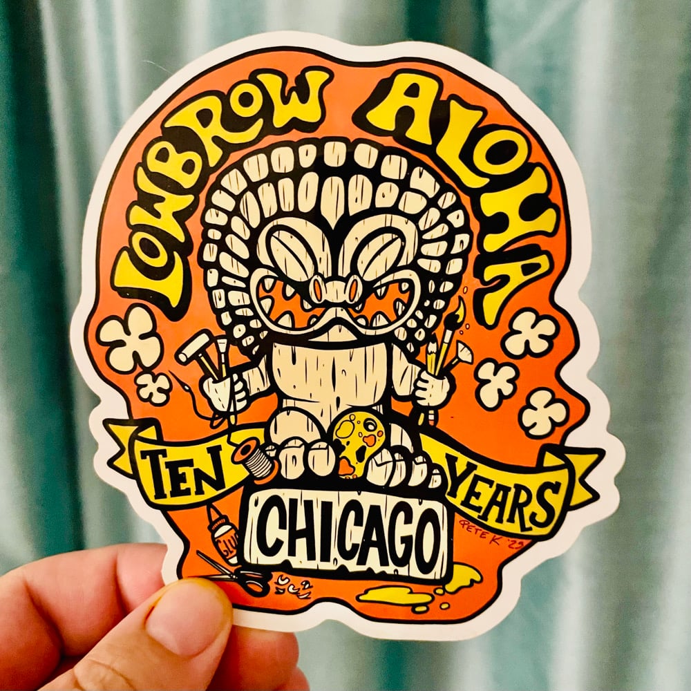 LOWBROW ALOHA 10th Anniversary Ltd Ed 5” Vinyl Sticker | The Black ...