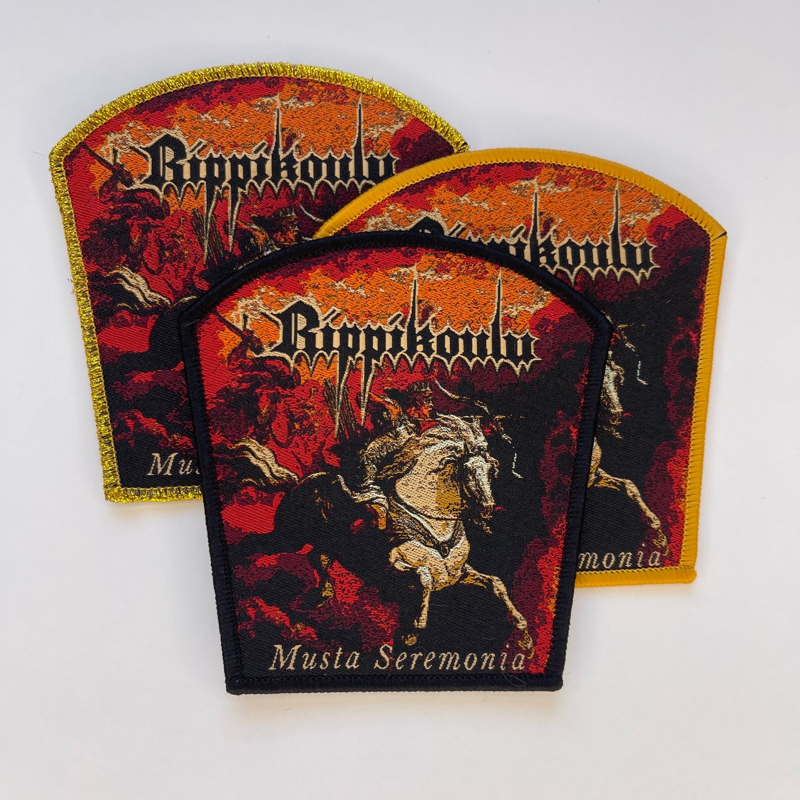 Rippikoulu - Musta Seremonia Woven Patch | Armed With Hammers Productions Rippikoulu - Musta Seremonia Woven Patch | Armed With Hammers Productions