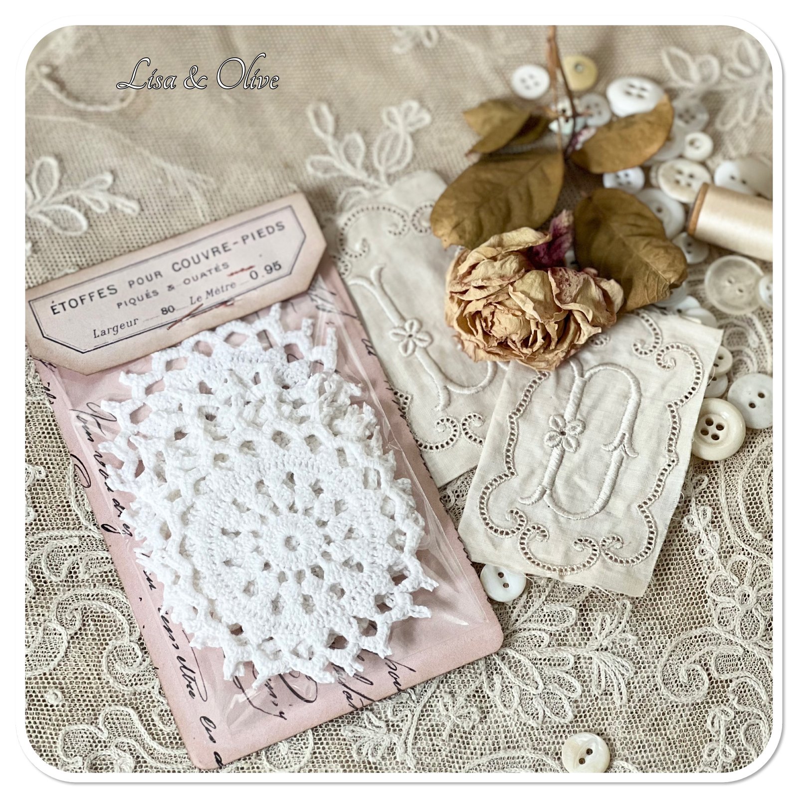 White Doily Trim pack set of 5 - size 7cm | Lisaandolive