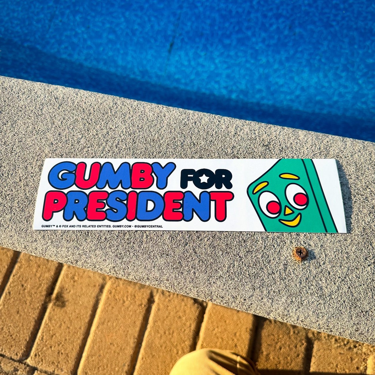 Gumby - Gumby For President Bumper Sticker | Rockin Pins