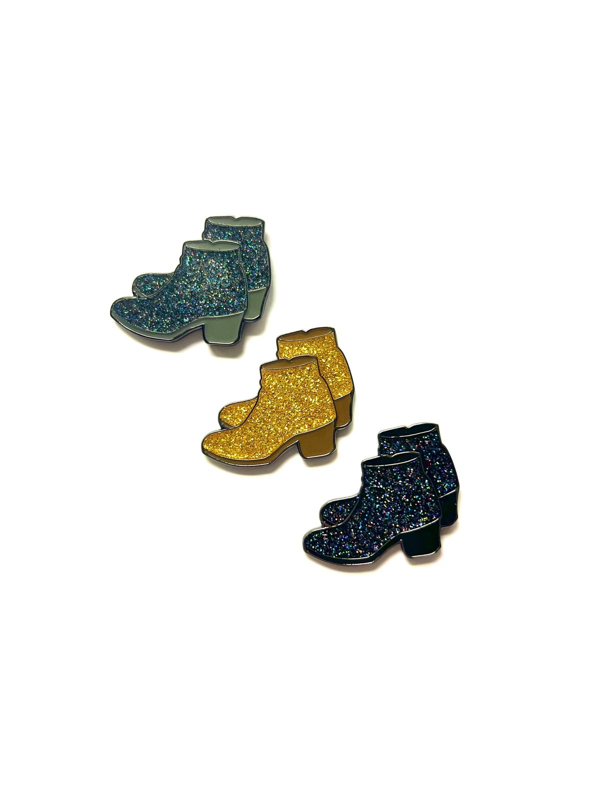 Glitter Boots Enamel Pins | Millypins