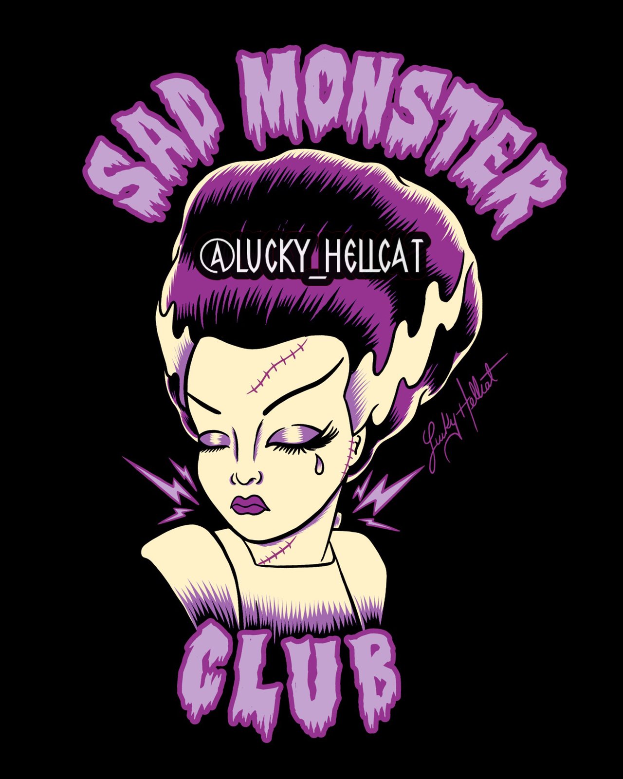 Bride Sad Monster Club 8x10 Signed Print | Lucky Hellcat