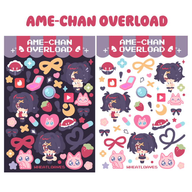 Needy Streamer Overload Ame-chan Sticker Sheet | Wheatloaves