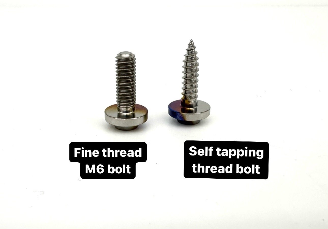 Titanium license plate bolts. | Chasing JS