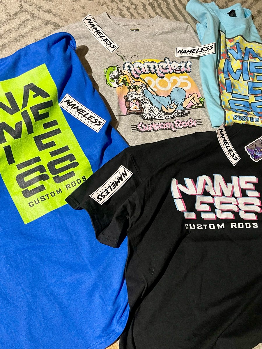 NAMELESS 8BIT tri color logo T-shirt | Nameless Custom Rods