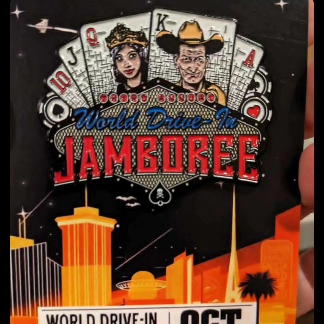 Official World Drive In Jamboree Commemorative Pin | Puncture Wound Pins