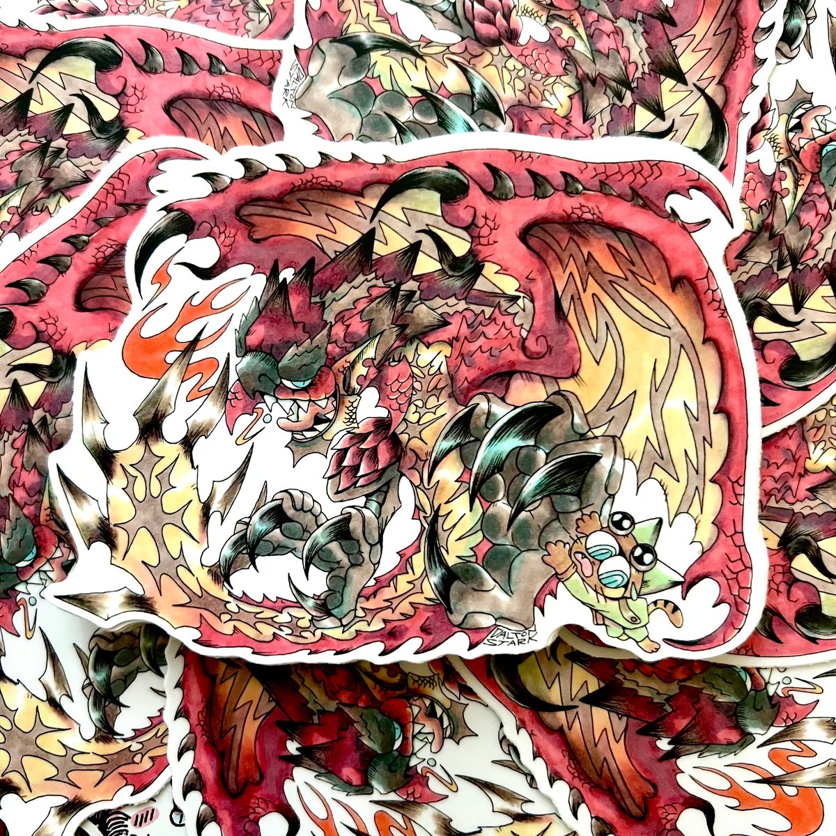 Rathalos Sticker | Dalton Doodles Online Shop