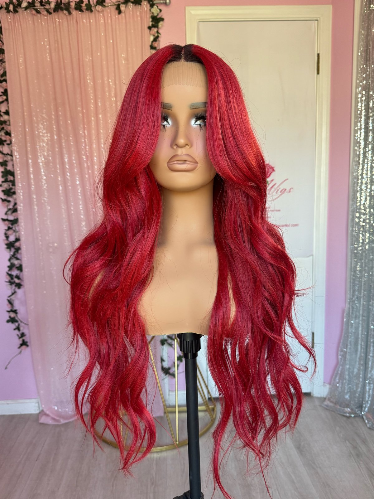 Red wig (ready to ship ) | Glam Wigs By Rose