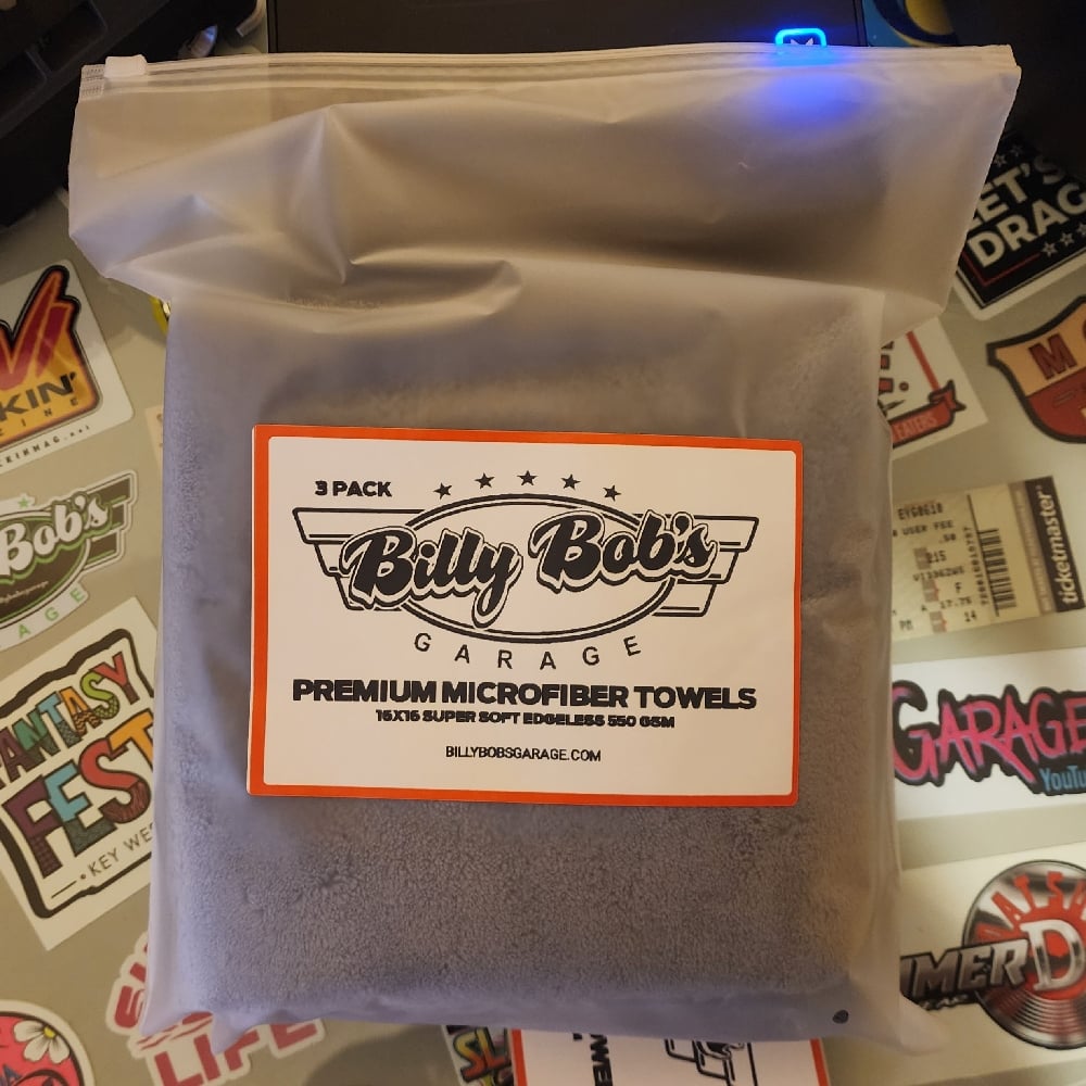 Premium Microfiber Towels 3-Pack | Billy Bob's Garage