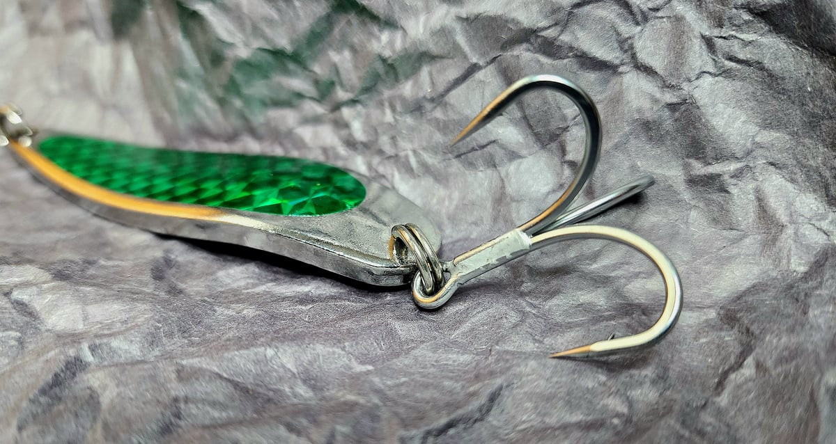 3 oz Modified Crocodile Spoon Green | Elite AF Fishing