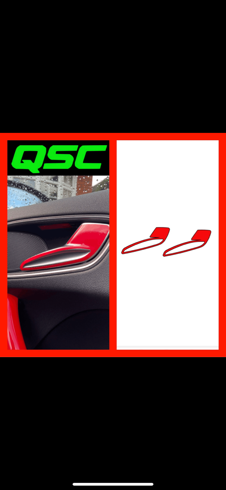 X2 Audi A1 Interior Handle Overlay Stickers | QsCustom