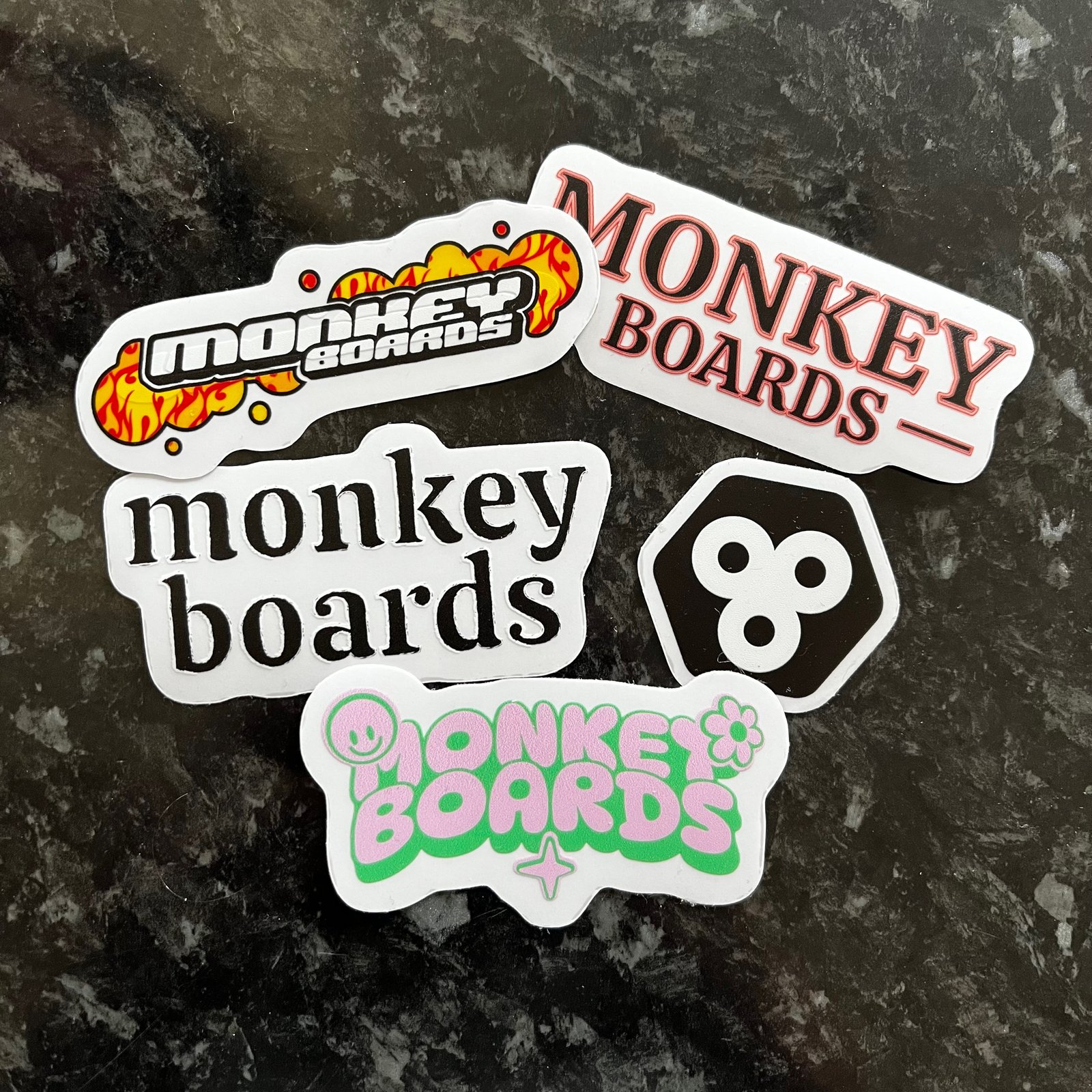 Monkey Boards Sticker Pack - 5 Unique Designs | MonkeyBoard