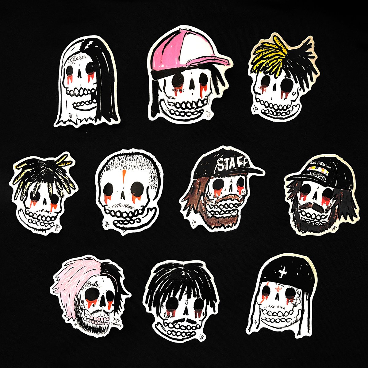 SKULL ART STICKER PACK | deadanddetached