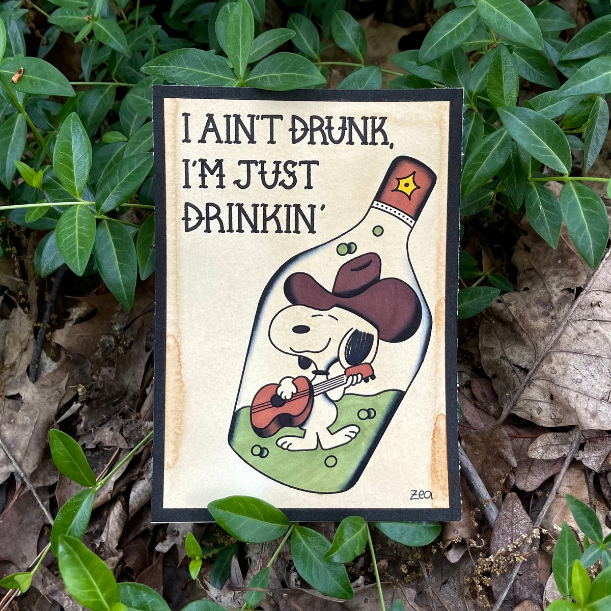 “Just Drinkin” Print | Art by Zea Jadyn