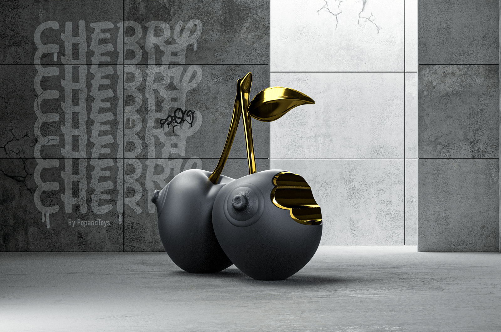 Cherry Cherie “Black And Gold XL” (vinyltoy Version) | popandtoys