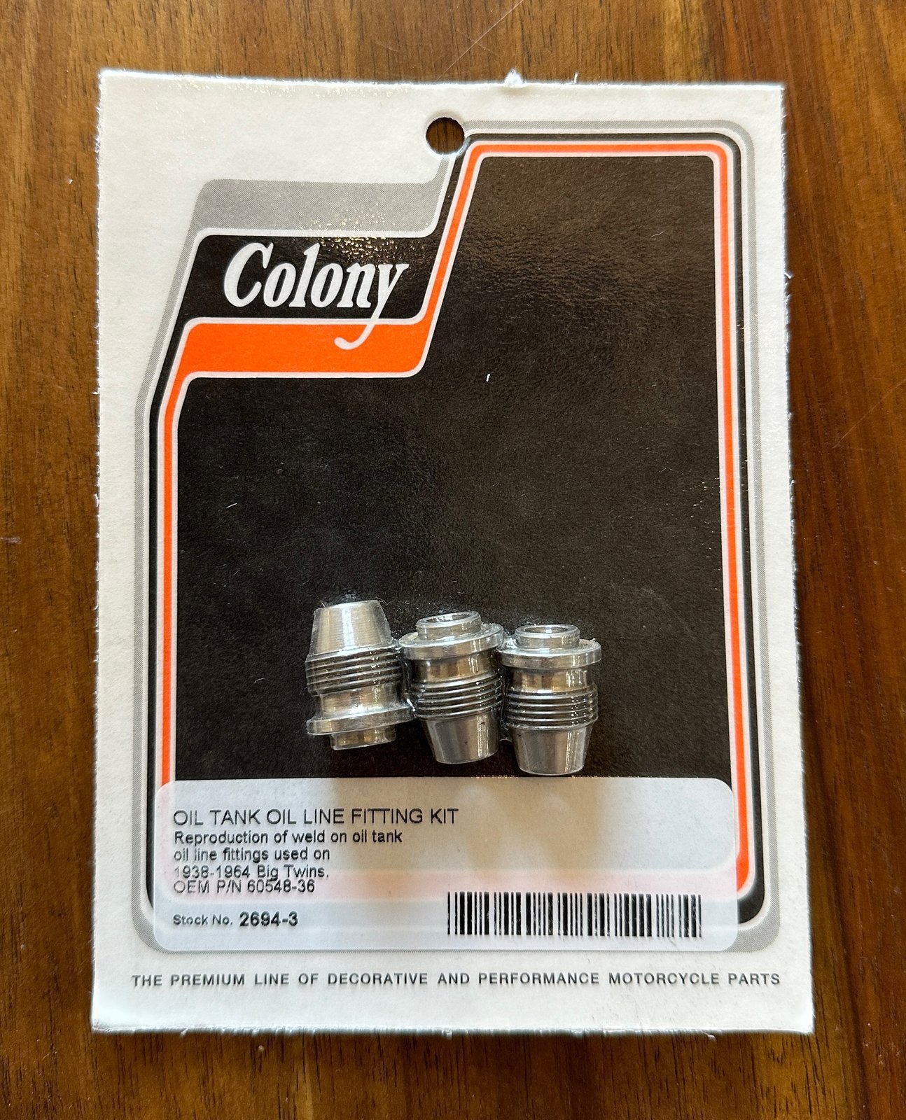 Colony Oil Tank Oil Line Fitting Kit (Weld-in 2694-3) | Scavenger Cycle ...