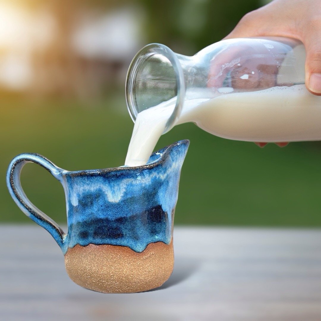 Blue Waves Pouring Jug | Novice Ceramics