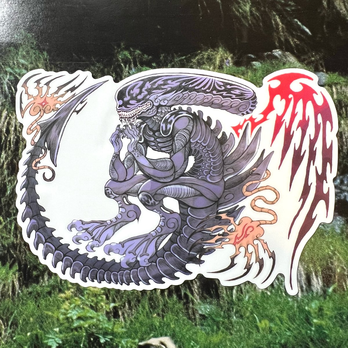 Angelic Xenomorph Sticker | Dalton Doodles Online Shop