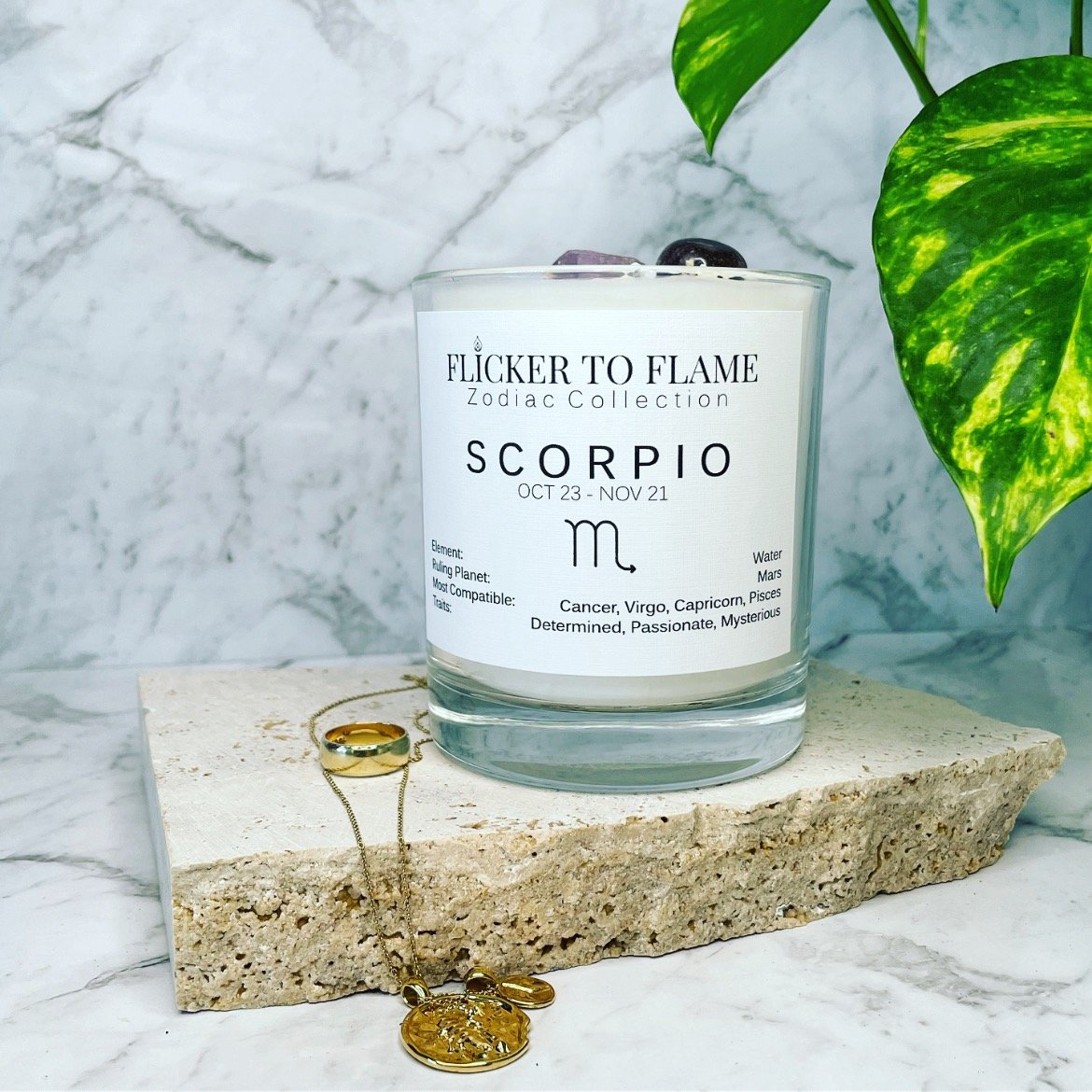 Zodiac Crystal Infused Candle 450g - SCORPIO **ONLY 10 AVAILABLE ...