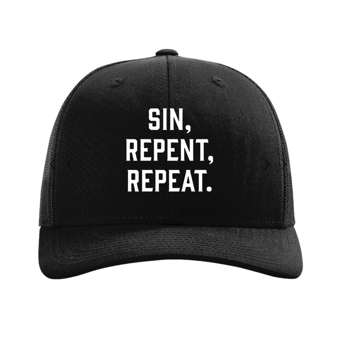 Goatfather “Sin, Repent, Repeat” hat | 20 Watt Tombstone Online Merch Store