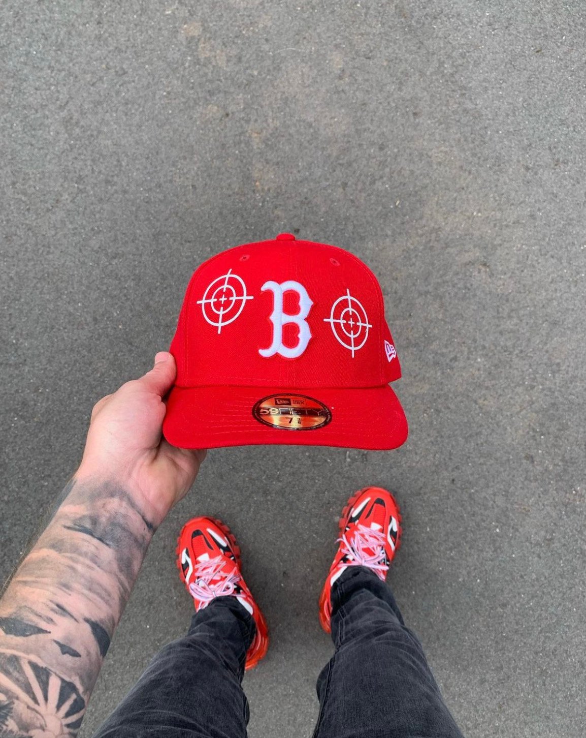 RED BOSTON RED SOX CUSTOM FITTED CAP | WORLDWIDE RANK LLC