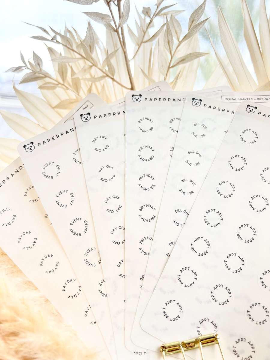 Minimal Date Markers | paperpanduh