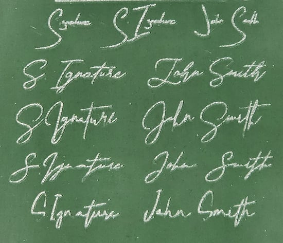 Sign Your Work-clear custom signature engraved glass sheet | Omega ...