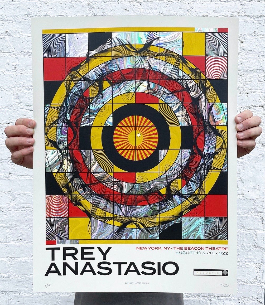 Trey Anastasio, The Beacon Theatre, Swirl Foil | Subject Matter Studio