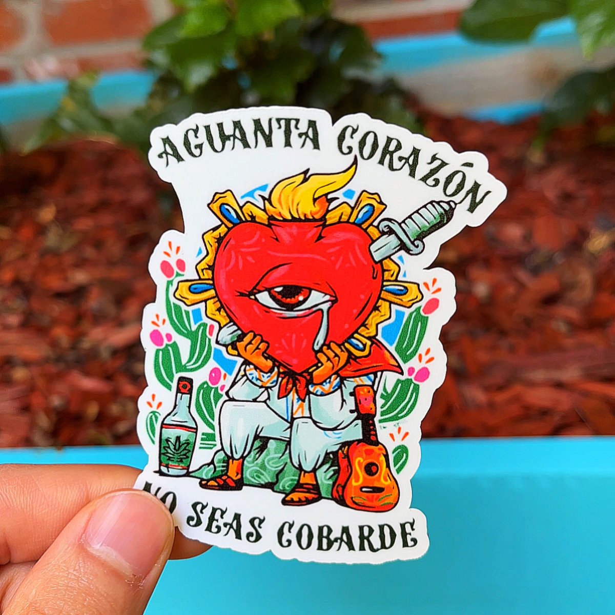 Aguanta Corazón Sticker | Mi Familia Market LLC